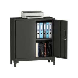 HOMCOM Metallschrank-80L x 35B x 91H cm-Schwarz | Gr.: onesize