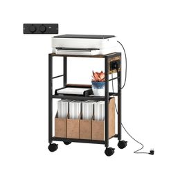HOMCOM Druckerst&auml;nder-42L x 28B x 64,5H cm-Rustikal-Braun | Gr.: onesize