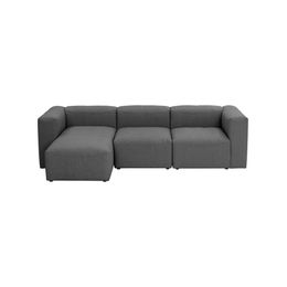 58 aufm Kessel SOFA 3-Sitzer mit Ottomane Kattrina Flachgewebe anthrazit | Gr.: onesize