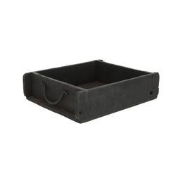 Novaliv Holzkiste Vintage Schwarz 30 x 25 x 8 cm Alte Ziegelform Holz in Schwarz | Gr.: onesize