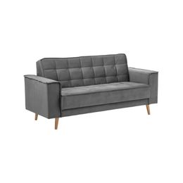 58 aufm Kessel SOFA 2-Sitzer Kavindra Samtvelours anthrazit | Gr.: onesize