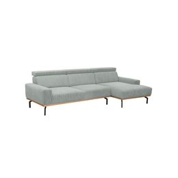 58 aufm Kessel SOFA mit Longchair rechts Katrien Cordstoff silber | Gr.: onesize