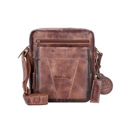 GreenLand Nature Mascu & Line Umh&auml;ngetasche Leder 25 cm in brown | Gr.: onesize
