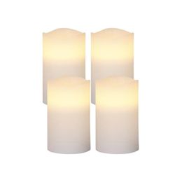 STAR TRADING LED Blockkerzen &sbquo;May&lsquo;, naturwei&szlig;, Echtwachs, 4er-Set | Gr.: onesize