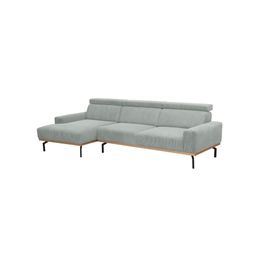 58 aufm Kessel SOFA mit Longchair links Katrien Cordstoff silber | Gr.: onesize