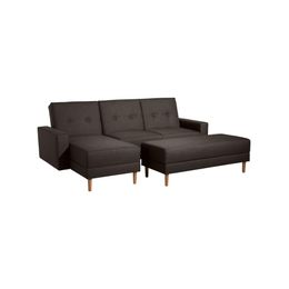 58 aufm Kessel FUNKTIONSSOFA mit Hocker Kattie Flachgewebe schoko | Gr.: onesize