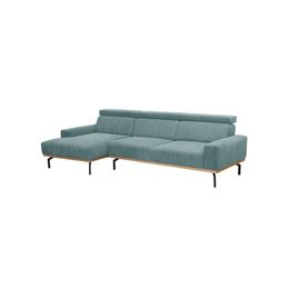 58 aufm Kessel SOFA mit Longchair links Katrien Cordstoff eisblau | Gr.: onesize