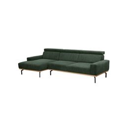 58 aufm Kessel SOFA mit Longchair links Katrien Cordstoff dunkelgr&uuml;n | Gr.: onesize