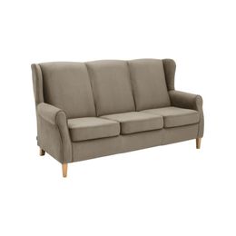 58 aufm Kessel SOFA 3-Sitzer Karlen Flachgewebe hellbraun | Gr.: onesize