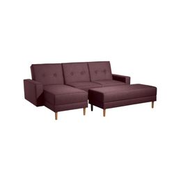 58 aufm Kessel FUNKTIONSSOFA mit Hocker Kattie Flachgewebe burgund | Gr.: onesize