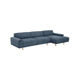 58 aufm Kessel SOFA mit Longchair rechts Kattryna Cordstoff blau | Gr.: onesize