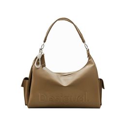 Desigual Half Logo 24 Kaki Brasilia - Schultertasche 40.5 cm (green) in gr&uuml;n | Gr.: onesize
