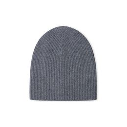 Style Republic Kaschmir Beanie fein gerippt in Grey Melange | Gr.: onesize