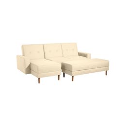 58 aufm Kessel FUNKTIONSSOFA mit Hocker Kattie Flachgewebe beige | Gr.: onesize