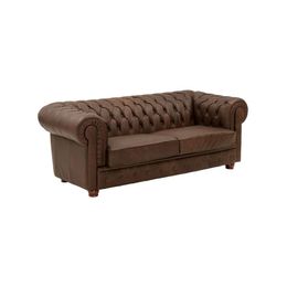 58 aufm Kessel SOFA 3-Sitzer Kalea Echtleder (Antikoptik) braun | Gr.: onesize