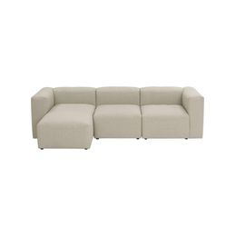 58 aufm Kessel SOFA 3-Sitzer mit Ottomane Kattrina Flachgewebe creme | Gr.: onesize