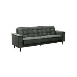 58 aufm Kessel SOFA 3-Sitzer mit Bettfunktion Kaycee Samtvelours graphit | Gr.: onesize