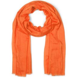 styleBREAKER Schal mit Fransen in Orange | Gr.: onesize