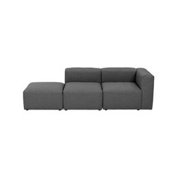 58 aufm Kessel SOFA 2-Sitzer mit Hocker links Kattrina Flachgewebe anthrazit | Gr.: onesize