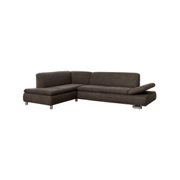 58 aufm Kessel ECKSOFA mit Ottomane links Kaye Flachgewebe schoko | Gr.: onesize