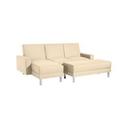 58 aufm Kessel FUNKTIONSSOFA mit Hocker Katryna Flachgewebe beige | Gr.: onesize