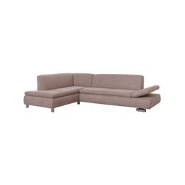 58 aufm Kessel ECKSOFA mit Ottomane links Kaye Flachgewebe ros&eacute; | Gr.: onesize