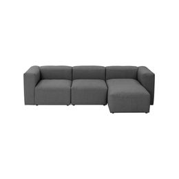 58 aufm Kessel SOFA mit Longchair links Kattrina Flachgewebe anthrazit | Gr.: onesize