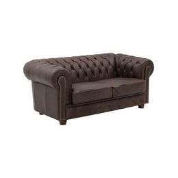 58 aufm Kessel SOFA 2-Sitzer Kath Echtleder (Antikoptik) braun | Gr.: onesize
