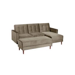 58 aufm Kessel FUNKTIONSSOFA mit Hocker Katunia Samtvelours sahara | Gr.: onesize