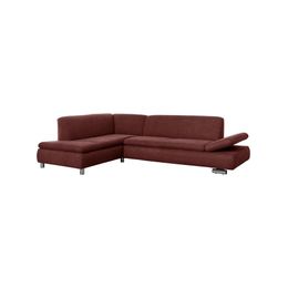 58 aufm Kessel ECKSOFA mit Ottomane links Kaye Flachgewebe rot | Gr.: onesize