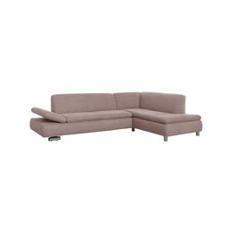 58 aufm Kessel ECKSOFA mit Ottomane rechts Kaye Flachgewebe ros&eacute; | Gr.: onesize