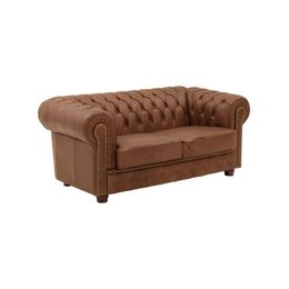 58 aufm Kessel SOFA 2-Sitzer Kath Echtleder (Antikoptik) cognac | Gr.: onesize