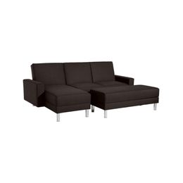 58 aufm Kessel FUNKTIONSSOFA mit Hocker Katryna Flachgewebe schoko | Gr.: onesize