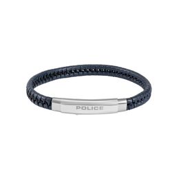 Police Herrenarmband Indy II Leder Dunkelblau | Gr.: onesize