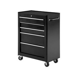 HOMCOM Werkstattwagen-61,5L x 33B x 82,5H cm-Schwarz | Gr.: onesize