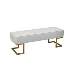 HOMCOM Sitzbank-123B x 43T x 42H cm-Wei&szlig;+Gold | Gr.: onesize