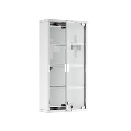 HOMCOM Medizinschrank-B30 x T12 x H60 cm-Silber | Gr.: onesize