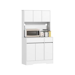 HOMCOM K&uuml;chenschrank-100L x 38B x 180H cm-Wei&szlig; | Gr.: onesize