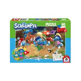 Schmidt Spiele Spiel - Azrael in Schlumpfhausen, 60 Teile, mit Add-on (2 Figuren) | Gr.: onesize