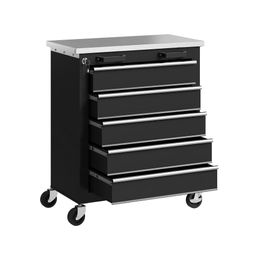 HOMCOM Werkstattwagen-65,5L x 34,5B x 76H cm-Schwarz | Gr.: onesize