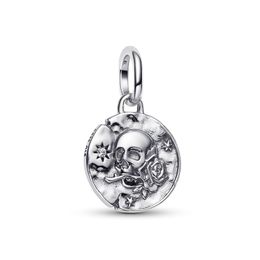 Pandora Medaillon Charm-Anh&auml;nger Silber Totenkopf | Gr.: onesize