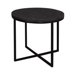 58 aufm Kessel COUCHTISCH Rund Elesa 3 60x51x60 Holzwerkstoff Schwarz/Keramik schwarz | Gr.: onesize
