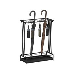 HOMCOM Schirmhalter-50L x 24B x 68H cm-Schwarz | Gr.: onesize