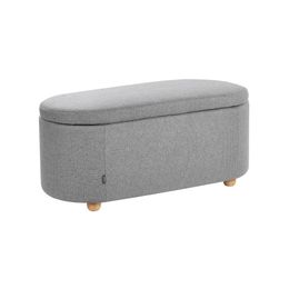 Beliani Pouf HAYWARD in Grau/Braun - (W) 98 x (H) 44 x (L) 44 cm | Gr.: onesize