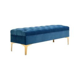 HOMCOM Sitzbank-L118 x B45 x H42 cm-Blau+Gold | Gr.: onesize