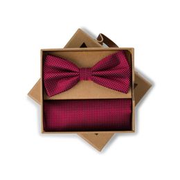 Finshley & Harding Finshley & Harding London Fliege und Einstecktuch in bordeaux - 0001 | Gr.: onesize