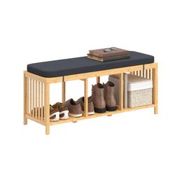 HOMCOM Schuhbank-102L x 33B x 45H cm-Naturholz | Gr.: onesize