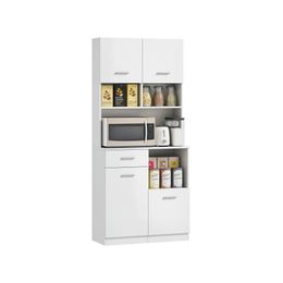 HOMCOM K&uuml;chenschrank-80L x 35B x 180H cm-Wei&szlig; | Gr.: onesize