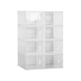 HOMCOM DIY Schuhschrank-35L x 25B x 19H cm-Transparent | Gr.: onesize
