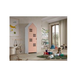 58 aufm Kessel REGALSCHRANK Kania 58x37x171 MDF Wei&szlig;/Pink | Gr.: onesize